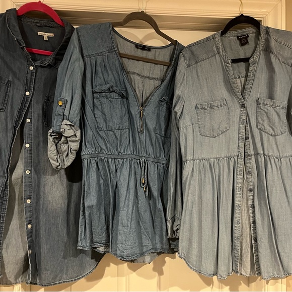 torrid, charlotte ruse and rainbow | Tops | Womens Denim Look Alike ...
